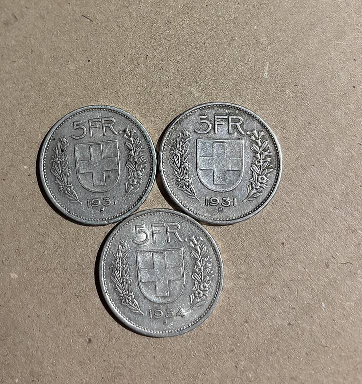 Schweizer Münzen 5-Franken aus Silber im Kanton Bern - tutti.ch