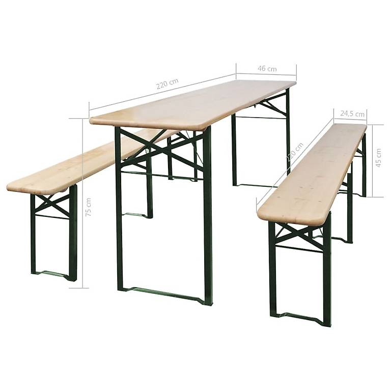 Neu!!! Biertisch mit 2 Bänken Klappbar 220 cm Tannenholz im Kanton ...