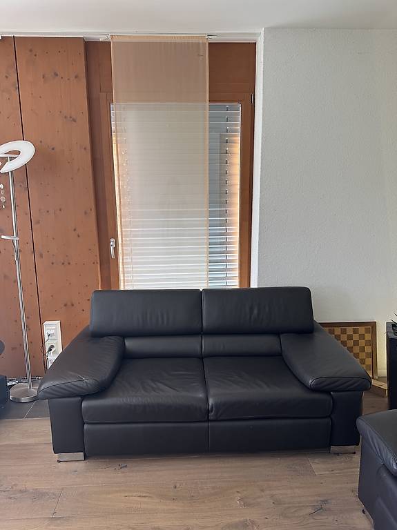 Ewald Schillig Ledersofa 3-teilig (2 Sofas + Hocker) im Kanton St ...