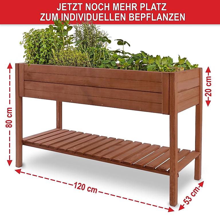 Hochbeet mit Ablage Holz wetterfest (Gratis Versand) 2 im Kanton Luzern ...