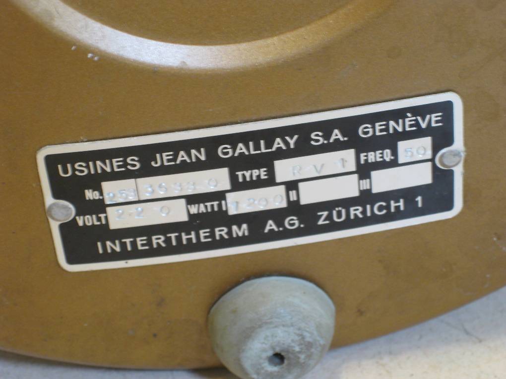 Hist. Elektro-Ofen Jean Gallay Genève 50er 60er RAR! im Kanton Aargau ...