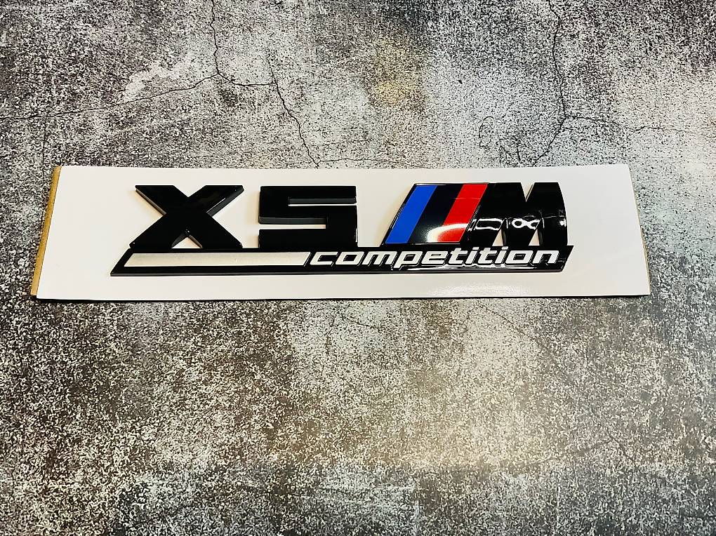 BMW X5M Competition Emblem Logo Schriftzug Schwarz glänzend im Kanton ...