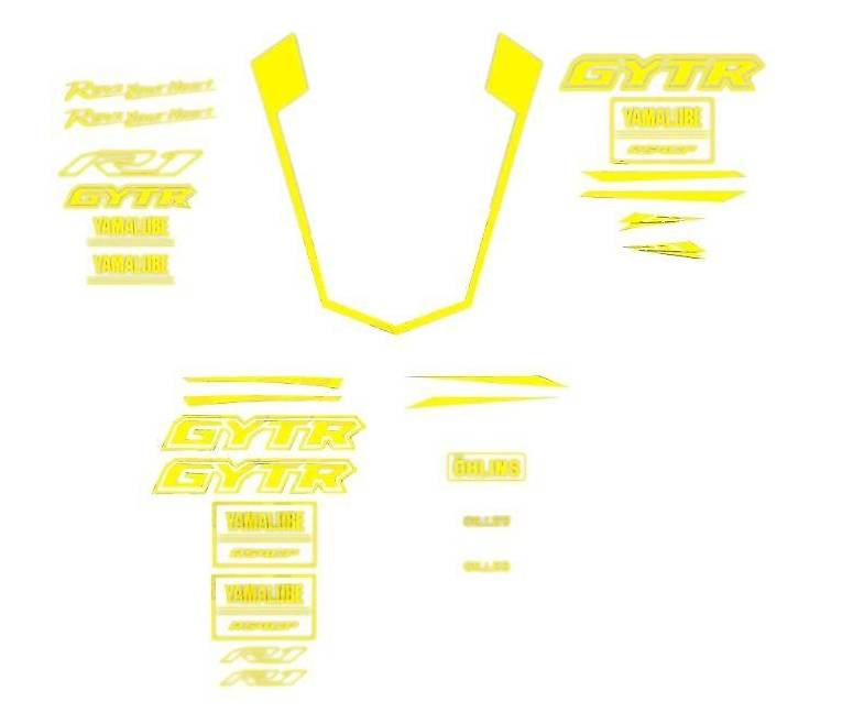 Aufkleber Dekor Yamaha GYTR R1,R6,R7,R9 verschiedene Farben im Kanton ...