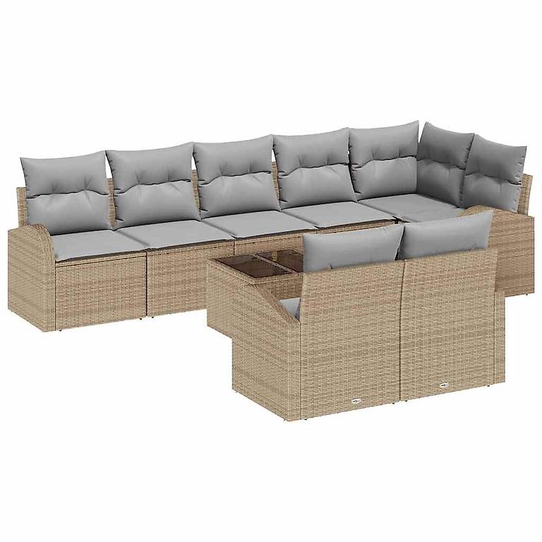 Neu!!! Gartensofa-set Beige und Grau 55 x 55 x 37 cm Poly-Ra im Kanton ...
