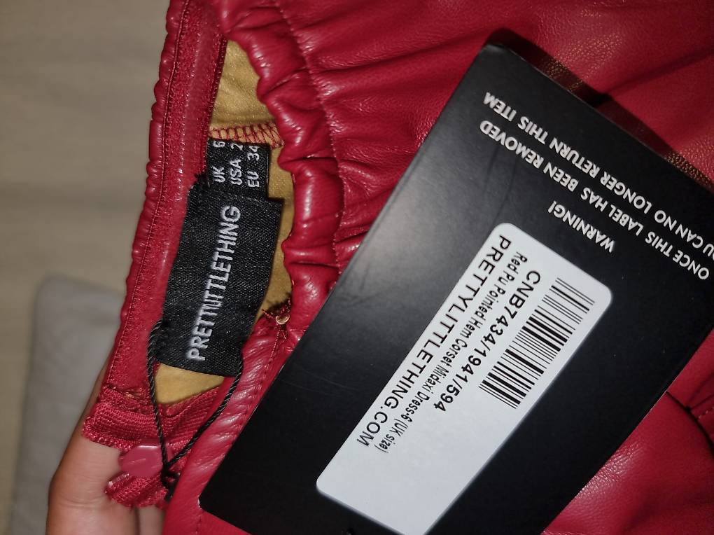 Rotes Leder Kleid neu, Gr 34/36 im Kanton Zürich - tutti.ch