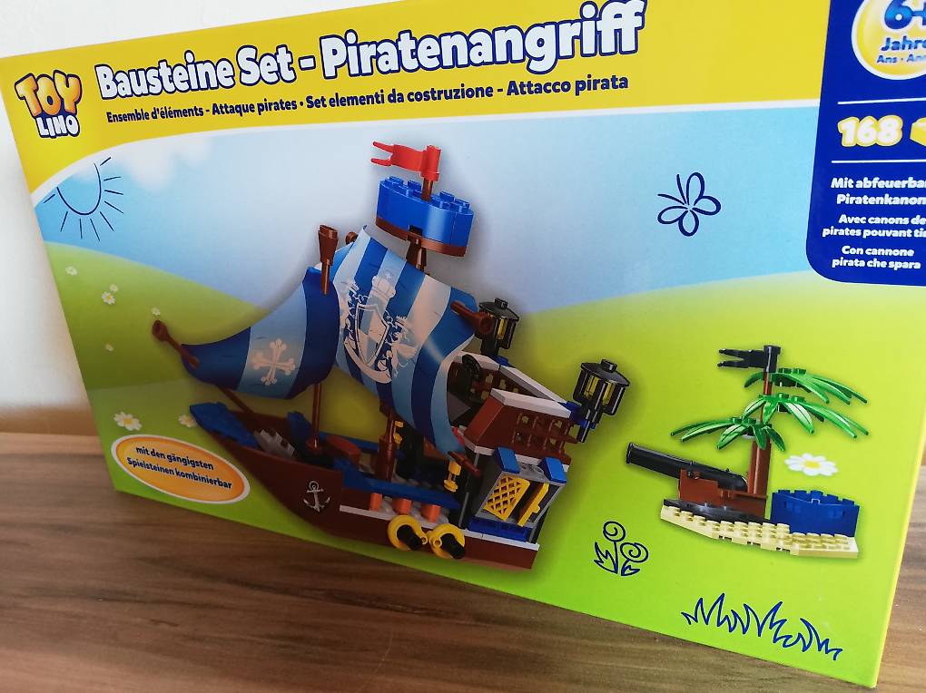 NEU, OVP, Piratenschiff mit Kanone, Bausteine Set von GUDI im Kanton ...
