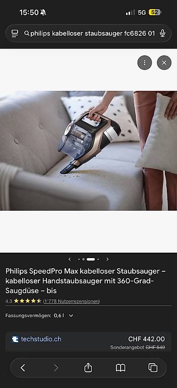 Philips SpeedPro Max FC6826/01 Akku-Staubsauger im Kanton St. Gallen ...