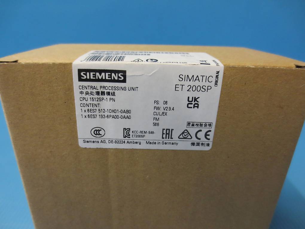 Siemens Simatic S7-1500 CPU 1512SP-1 PN 6ES7512-1DK01-0AB0 im Kanton ...
