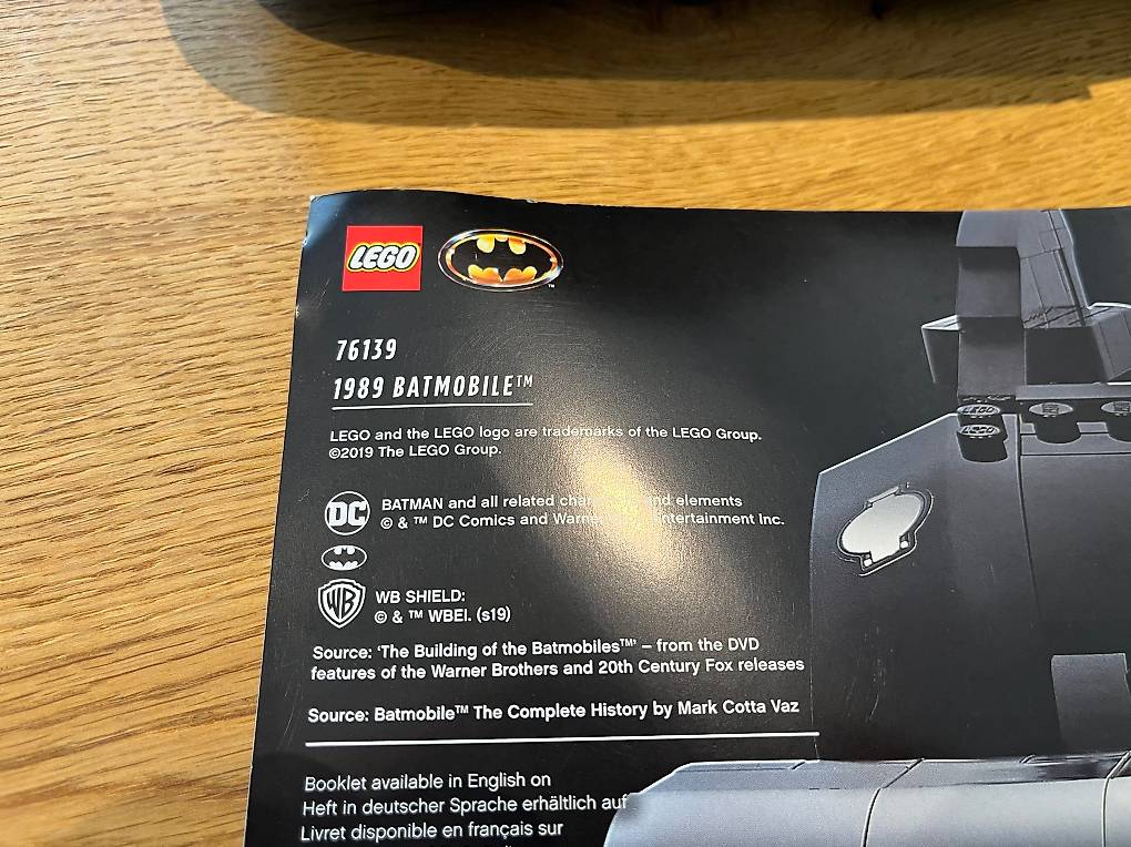 Lego 76139 Batmobile 1989 Cantone Svitto - tutti.ch