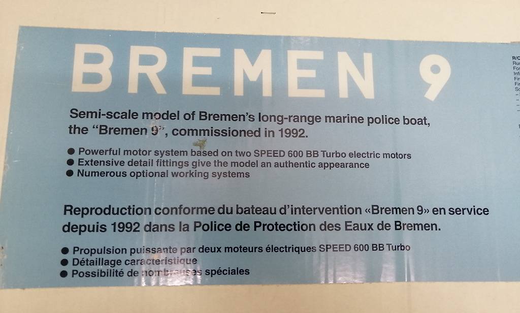 Graupner Polizei Boot Wasserschutz Polizei Bremen 9 im Kanton Bern ...