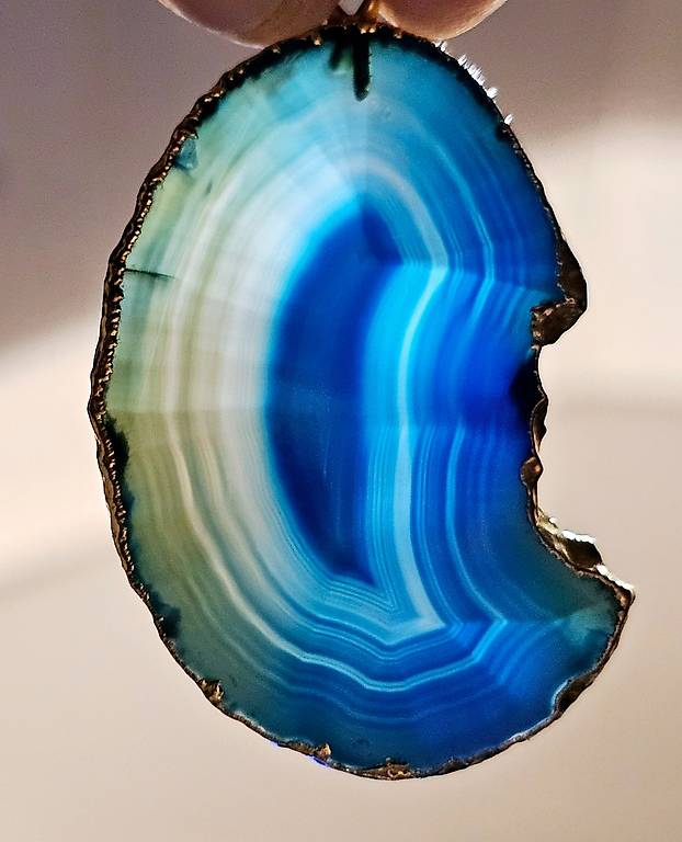 Blauer Achat Anhänger mit Kette im Kanton Thurgau - tutti.ch