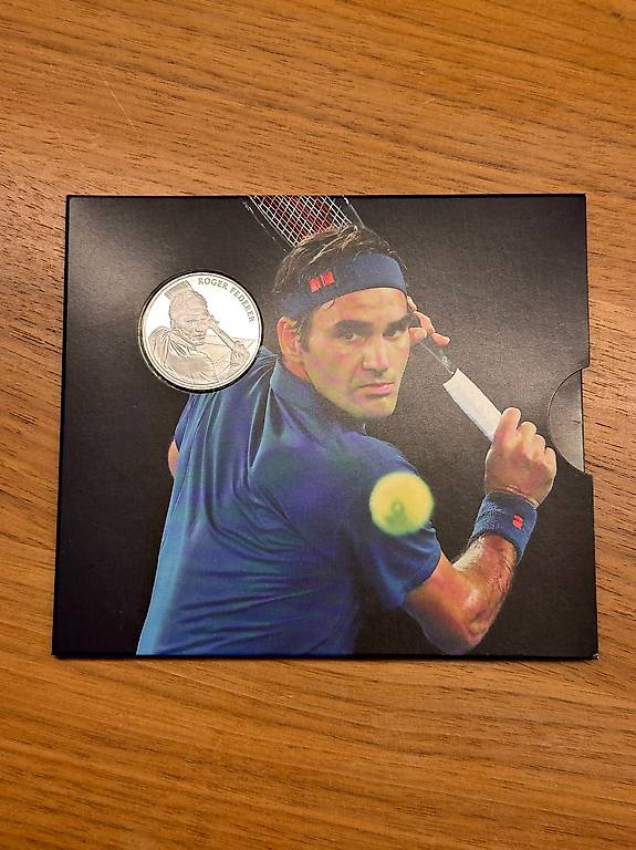 Roger Federer 20.- Silbermünze im Folder im Kanton Zürich - tutti.ch