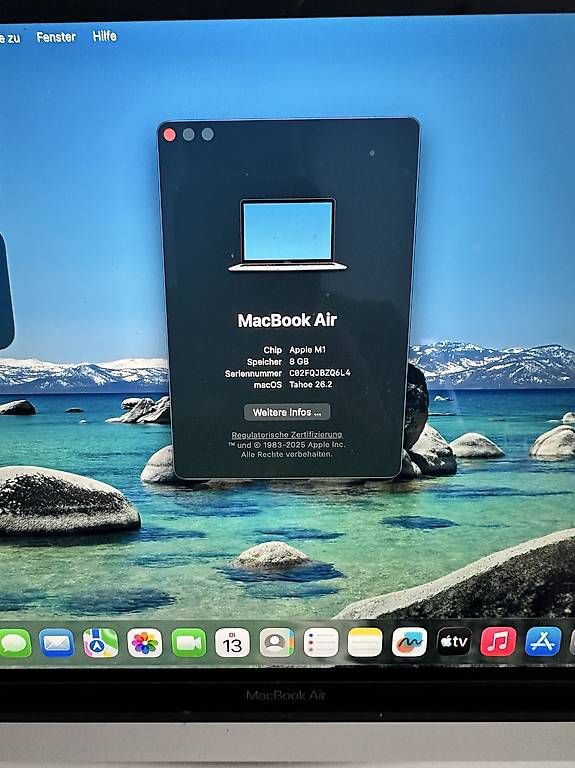 Macbook Air M1 8/256 neuwertig im Kanton Bern - tutti.ch