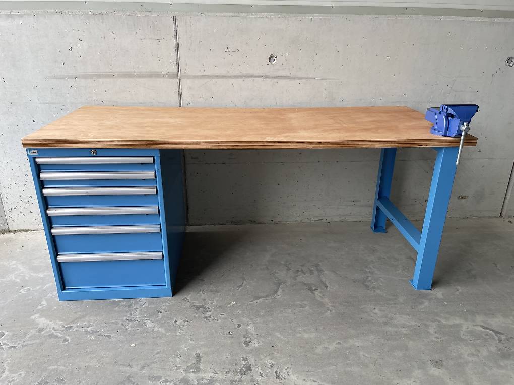 Lista Werkbank mit Schubladenstock 200x75x4 Arbeitsplatz im Kanton ...