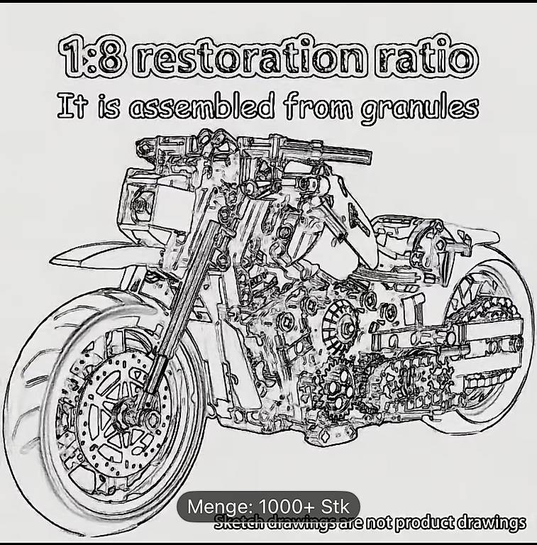 Neuer Motorrad schwarz Modellbausatz 1000-teilig im Kanton St. Gallen ...