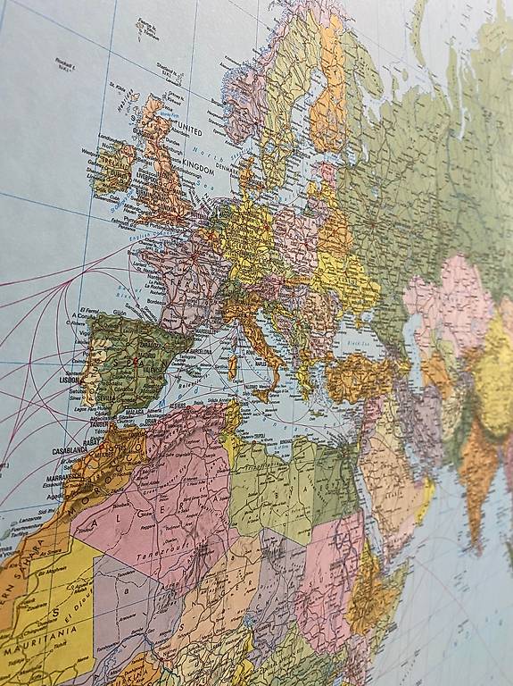 Weltkarte Poster gross mit Aufhängung Canton Zurich - tutti.ch