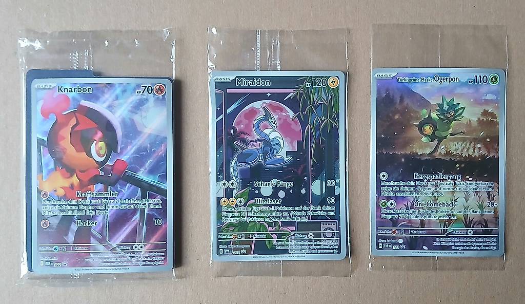 Pokemon Promo Karten, Knarbon, Miraidon, Ogerpon, Deutsch im Kanton ...