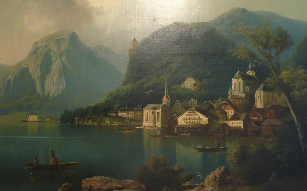Kunst Bild, Fischer am See, Öl auf Holzplatte, Art. im Kanton Aargau ...