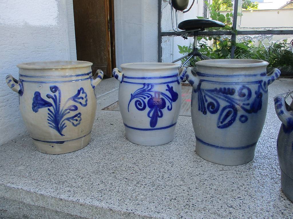 4x grosser Steingut-Topf Töpfe Gartentopf Anke Alpine Chic im Kanton ...