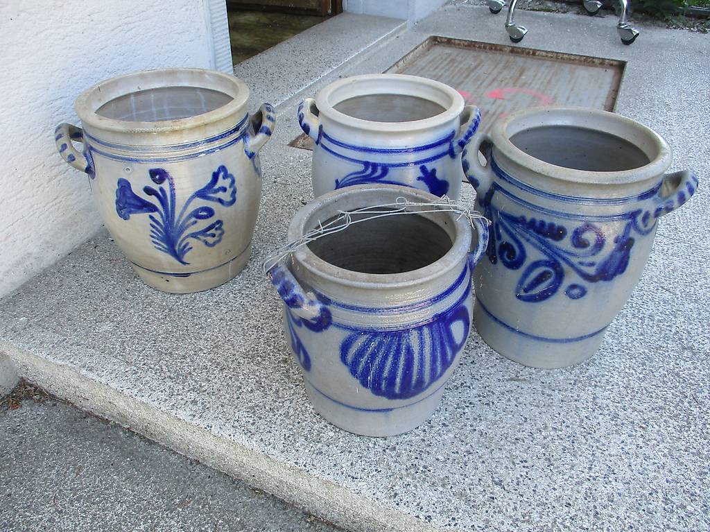 4x grosser Steingut-Topf Töpfe Gartentopf Anke Alpine Chic im Kanton ...