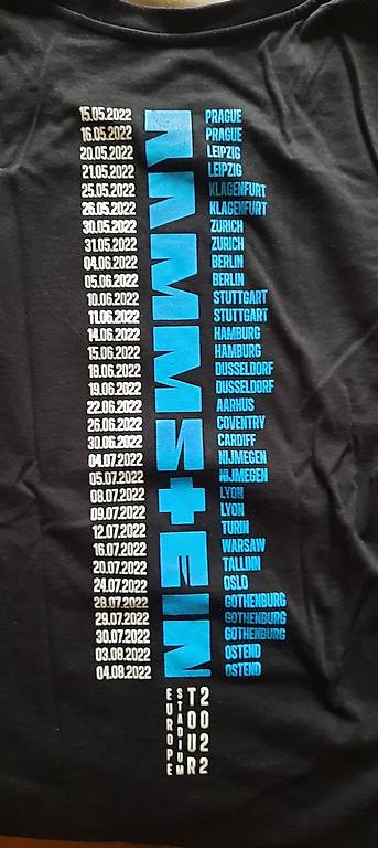 Rammstein Europe Stadium Tour 2022 Shirt Canton Basel-Landschaft - tutti.ch
