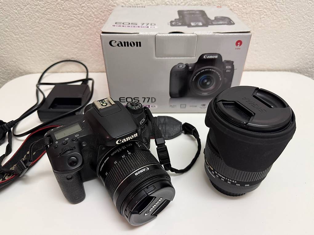 Canon EOS 77D DSLR Kamera inkl EF-S 18-55mm + SIGMA 18-200mm im Kanton ...
