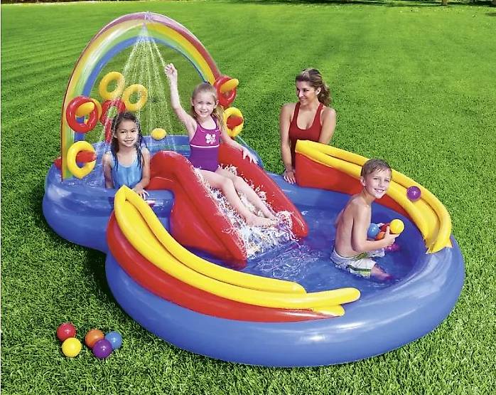 INTEX Regenbogen Pool Play Center Planschbecken mit Rutsche im Kanton ...