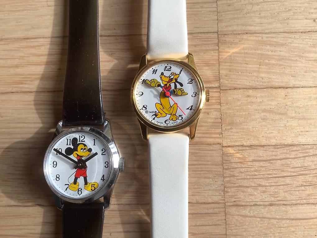 Vintage Walt Disney Mickey Mouse /Pluto Comic Uhr ungetragen im Kanton ...