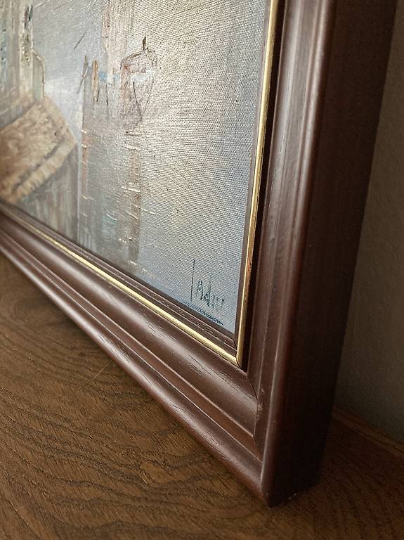 Landschaftsbild / Oelgemälde in original Holzrahmen im Kanton Solothurn - tutti.ch