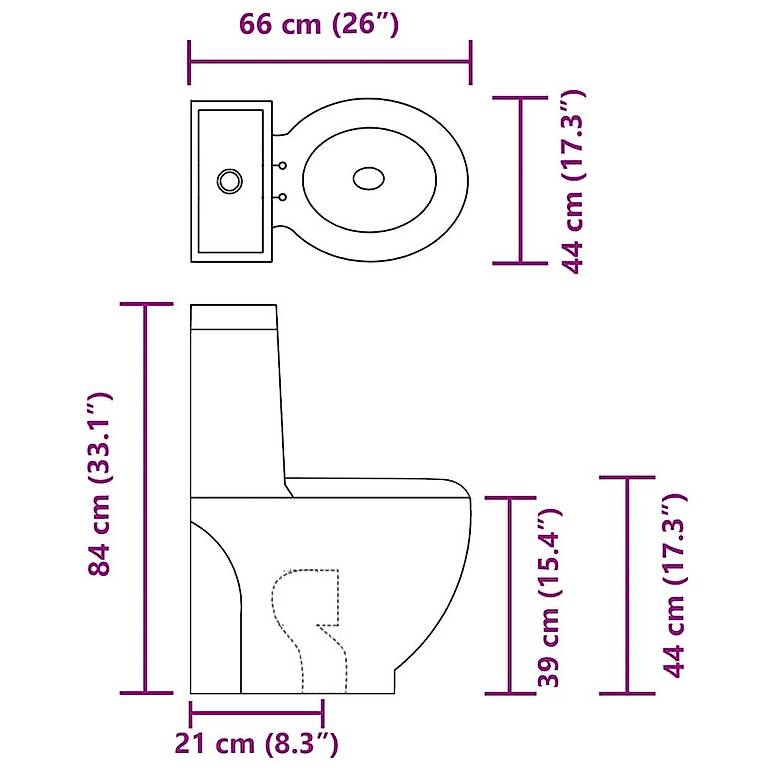 Neu!! WC Keramik-Toilette Badezimmer Rund Senkrechter Abgang im Kanton ...