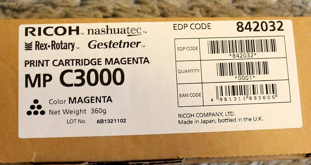 Ricoh Aficio MP C2000/C2500/C3000 magenta Toner,842032 Cantone Zurigo ...