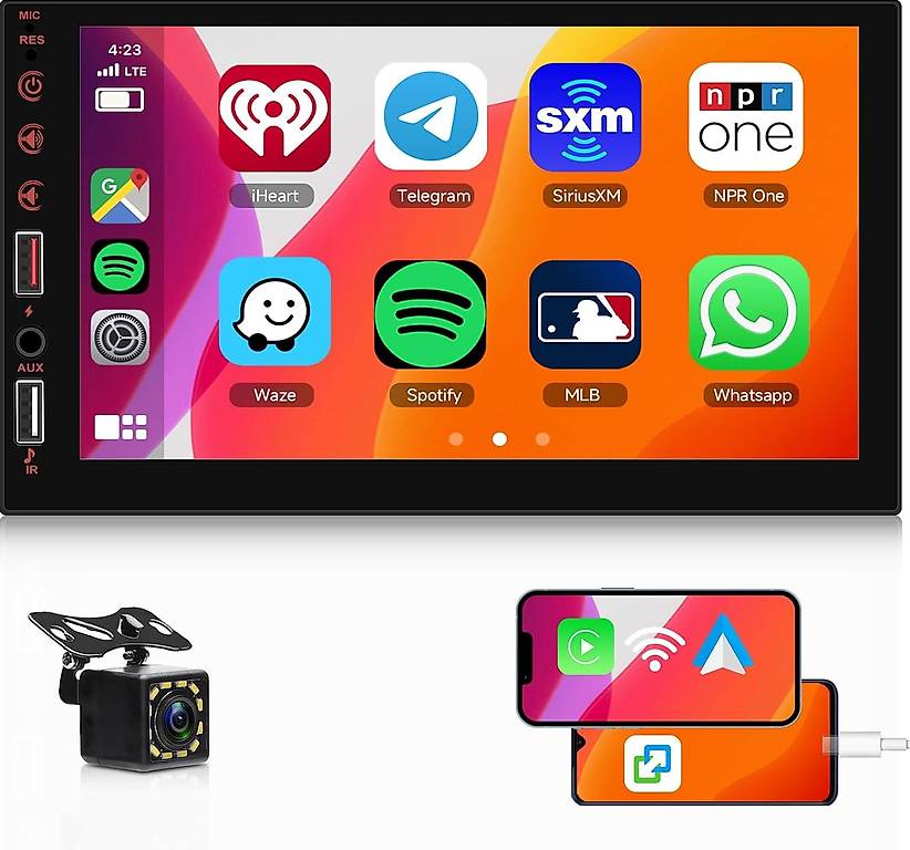 Hodozzy Autoradio 2 Din mit Wireless Carplay Android Auto, 7 Canton Argovie - tutti.ch