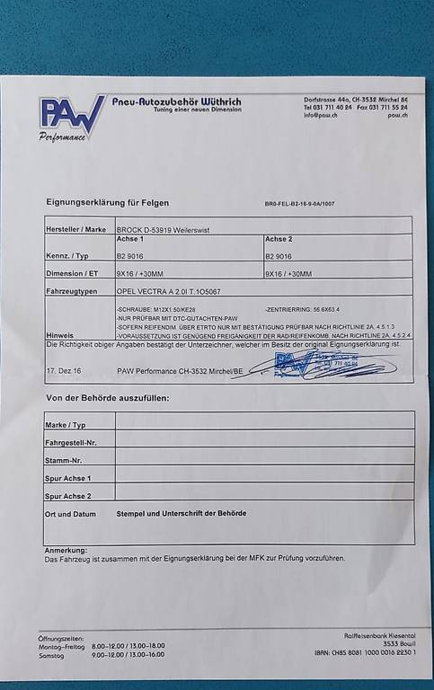 Brock B2 Alufelgen im Kanton Bern - tutti.ch