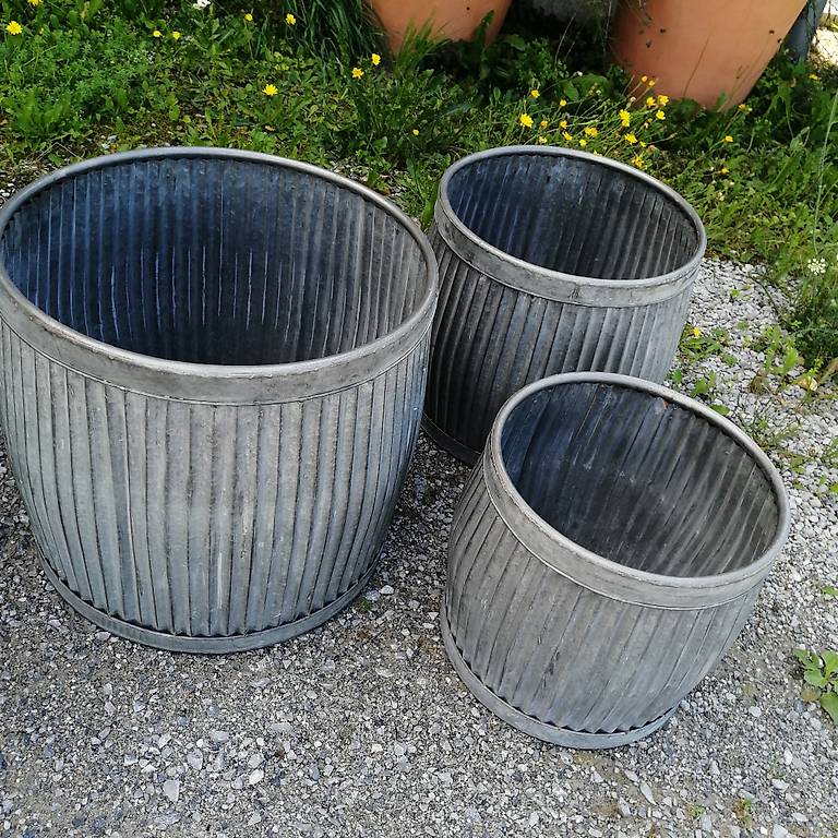 Blumen Zink Übertopf 3-er Set NEU im Kanton Zürich - tutti.ch