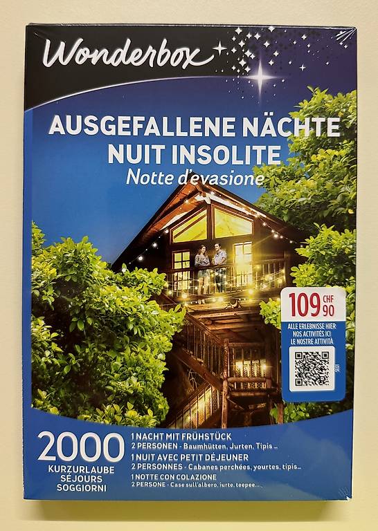 WONDERBOX Ausgefallene Nächte - Geschenkgutschein im Kanton Zürich ...
