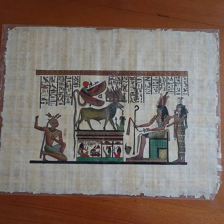 Papyrus Original aus Ägypten 3x gross, 1x klein handbemalen im Kanton ...