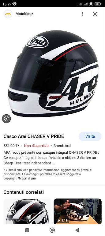 CASCO ARAI CHASER-V PRIDE SIZE L im Kanton Tessin - tutti.ch