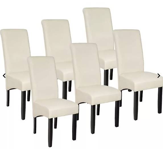 6 Esszimmerstühle mit ergonomischer Sitzform creme Canton Zoug - tutti.ch