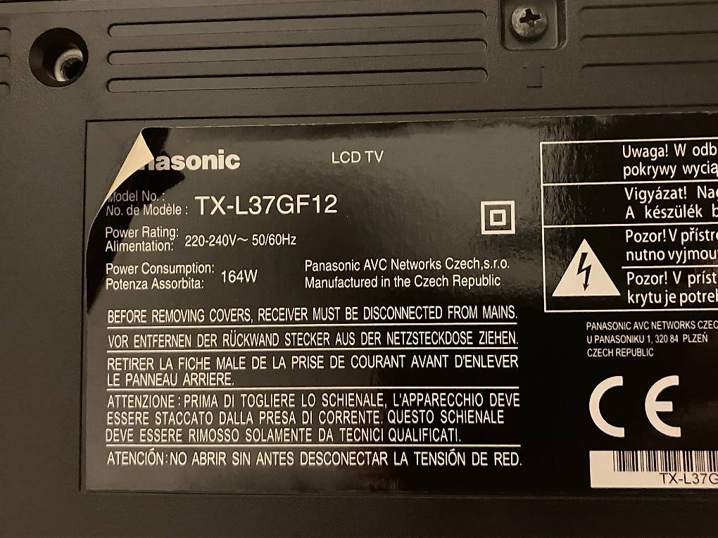 Téléviseur Panasonic TX-L37GF12 écran 94 cm Full HD im Kanton Freiburg ...