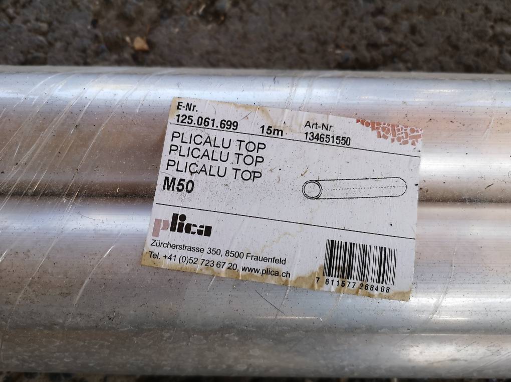 Alu-rohr M50 ohne Gewinde steif total 15m inkl. 2 Winkel im Kanton ...