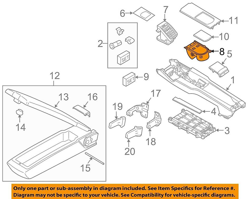 NEU Porsche Panamera S Front Console Cup Holder 97055348100 im Kanton ...