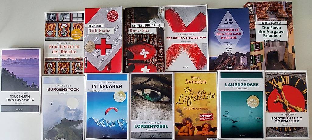 19 Schweiz-Krimis, Imboden,Varese,Götschi,Gasser,Mateescu us im Kanton ...
