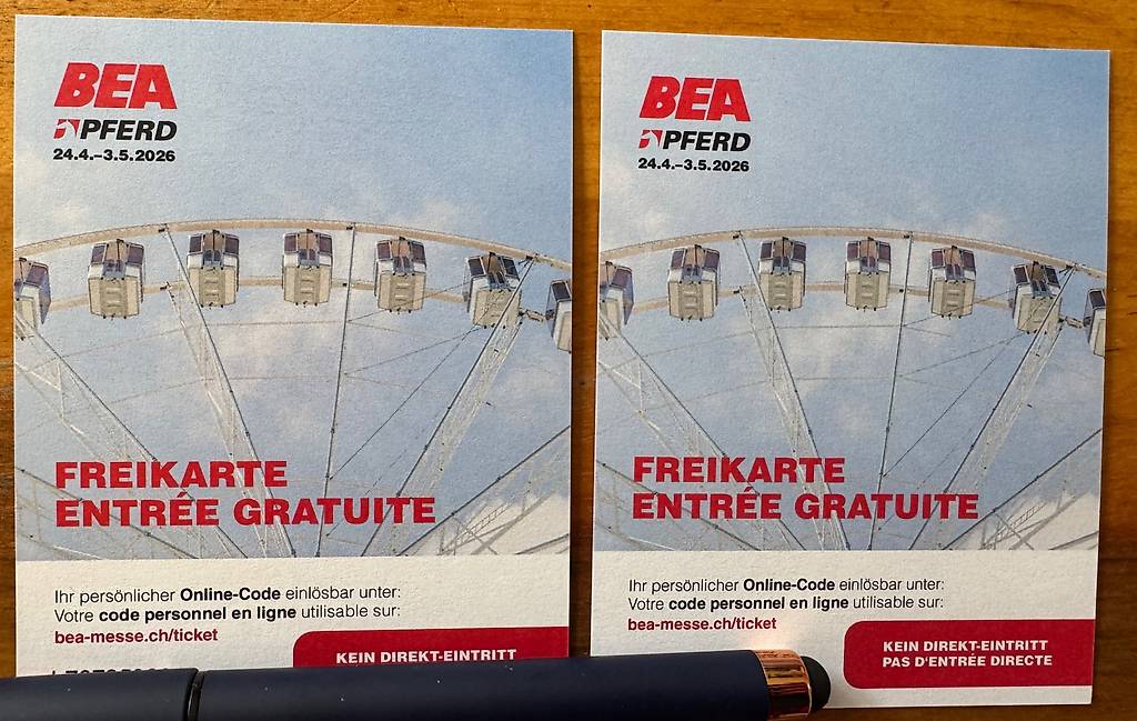 2 Tickets BEA 24. APRIL - 3. MAI 2026 in BERN im Kanton Bern - tutti.ch