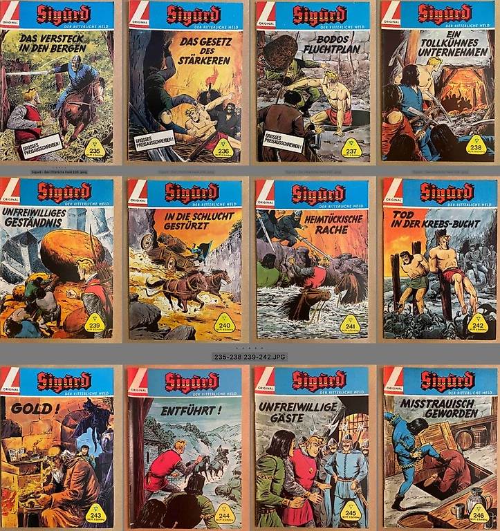 Comics - Sigurd - 235-246 späte Serie (6) im Kanton Zürich - tutti.ch