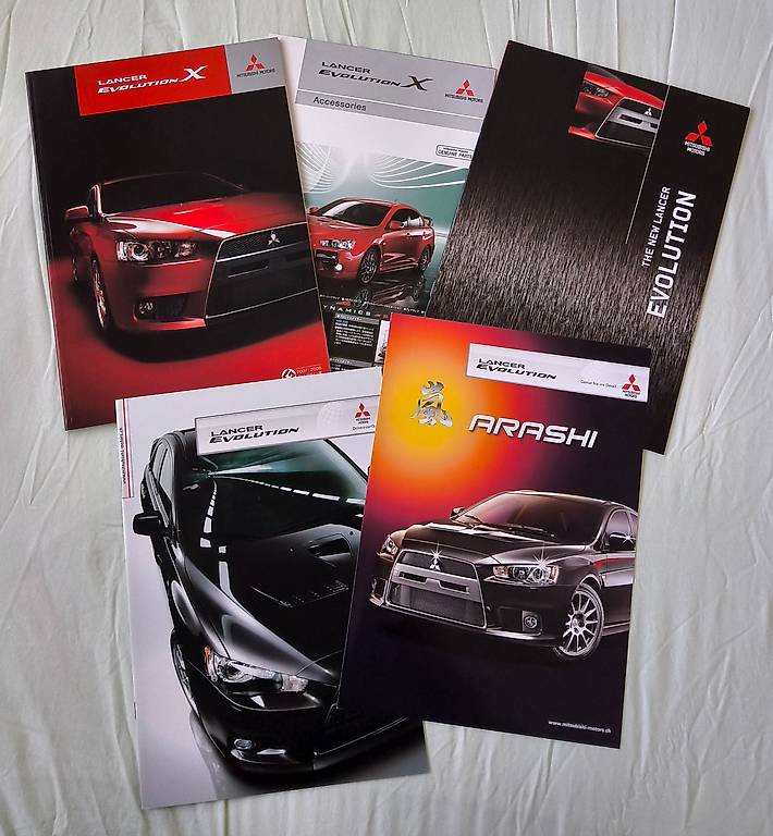 Mitsubishi Evo Evolution VII VIII IX MR X Prospekt Set Japan im Kanton ...