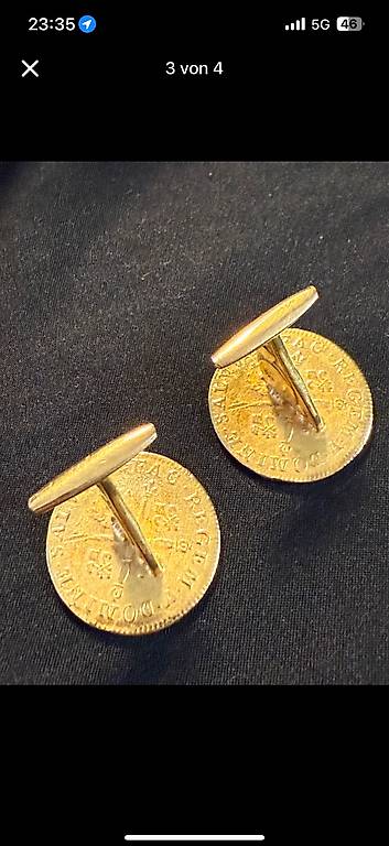 Gold Frankreich, Louis d'or 1690, König Ludwig XIV. im Kanton Bern ...