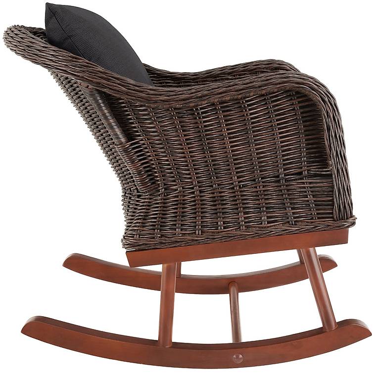 Rattan Schaukelstuhl Rovigo 150kg braun (Gratis Versand) im Kanton ...