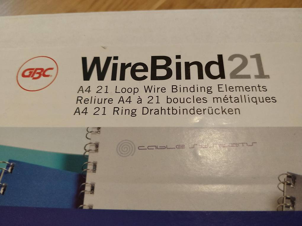 Drahtbinderücken WireBind, A4, 21 Ringe, 6 mm, silber im Kanton Aargau ...