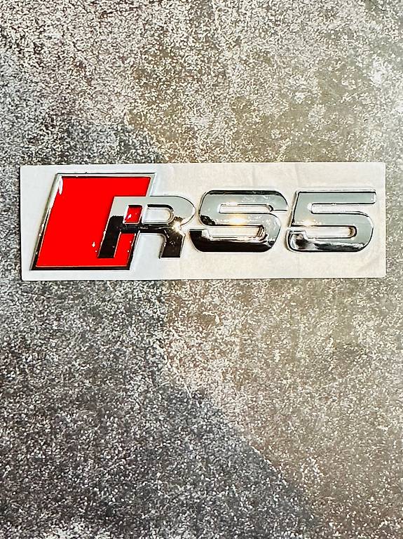 Audi RS5 Emblem Schriftzug Logo aus Metall NEU in Rot/Chrom im Kanton ...