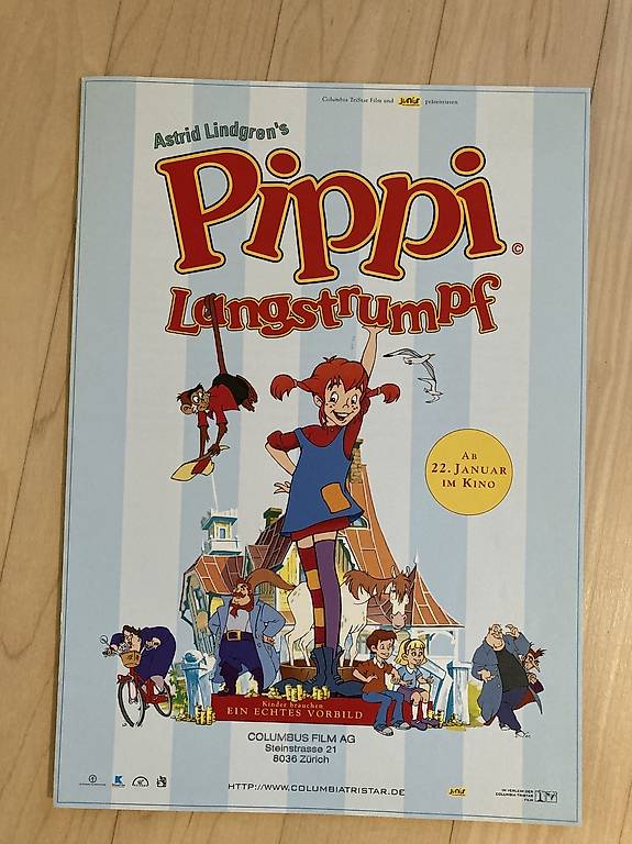 Pippi Langstrumpf offizielle Fotoabzüge vom Cartoon-Kinofilm Canton ...